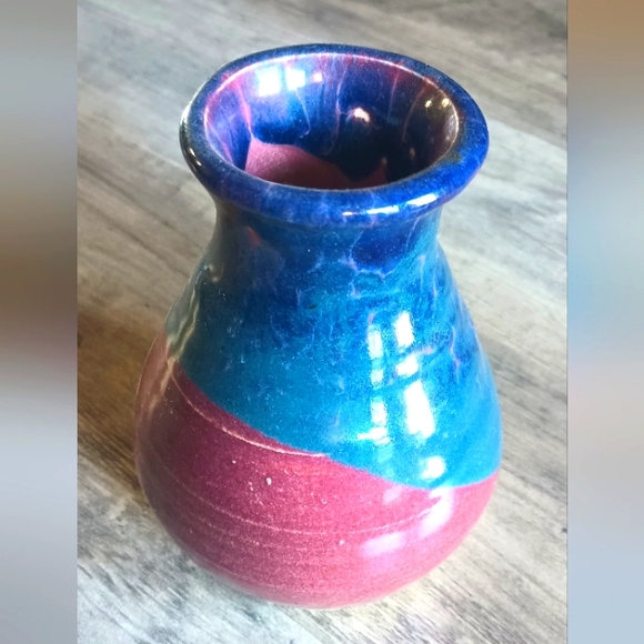 Accents | Signed Gary Studio Pottery Vase Used As Display Blue Pink ...